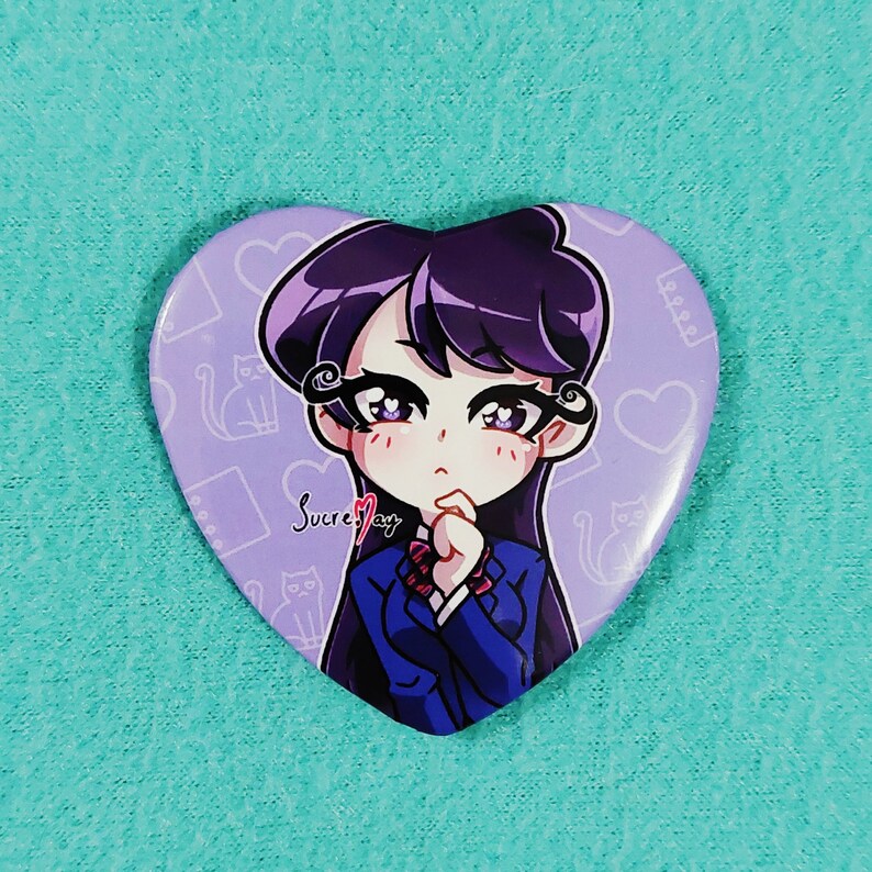 Heart Shape Anime Waifu Pin Button wave 1 - Etsy