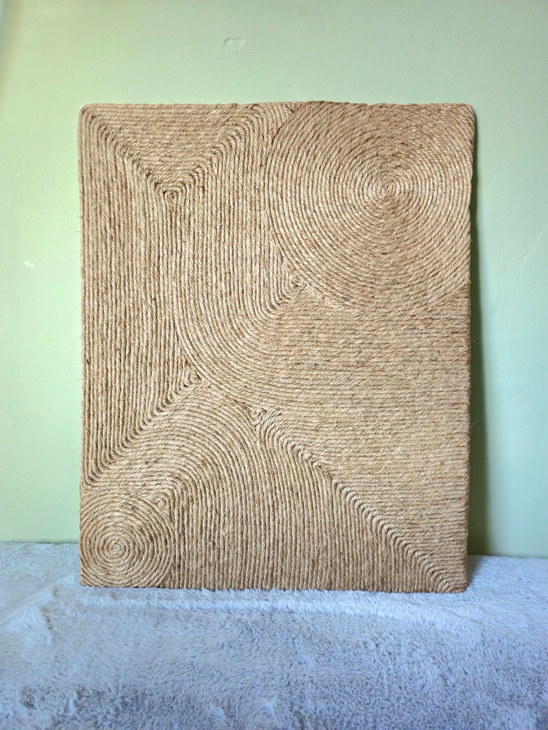 Textured Jute Minimalist Rope Art | Natural Wall Art | 3D String Design ...