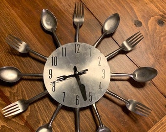 Spoon and Fork Clock - Etsy