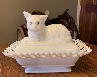 Cat butter dish | Etsy