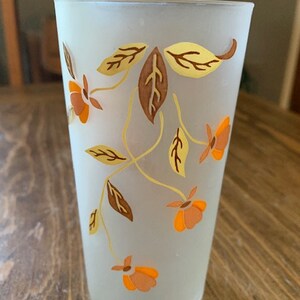 Vintage Fall Leaves Frosted Drinking Glass - Etsy