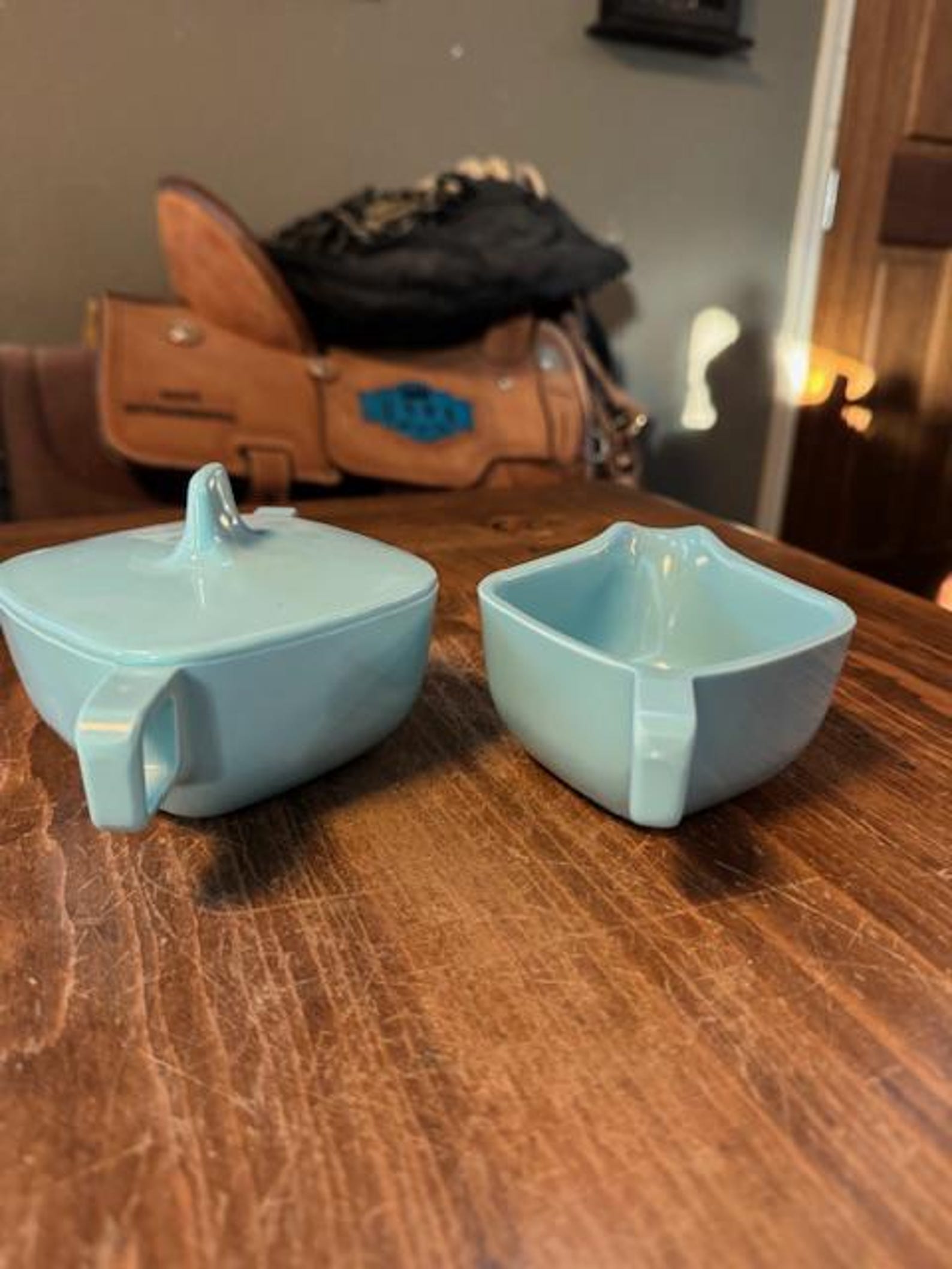 Vintage Baby Blue Melmac Cream and Sugar Set - Etsy