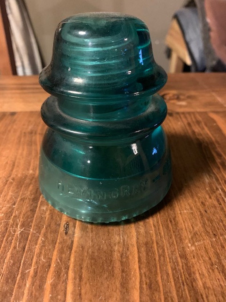 Vintage Glass Blue Insulator - Etsy