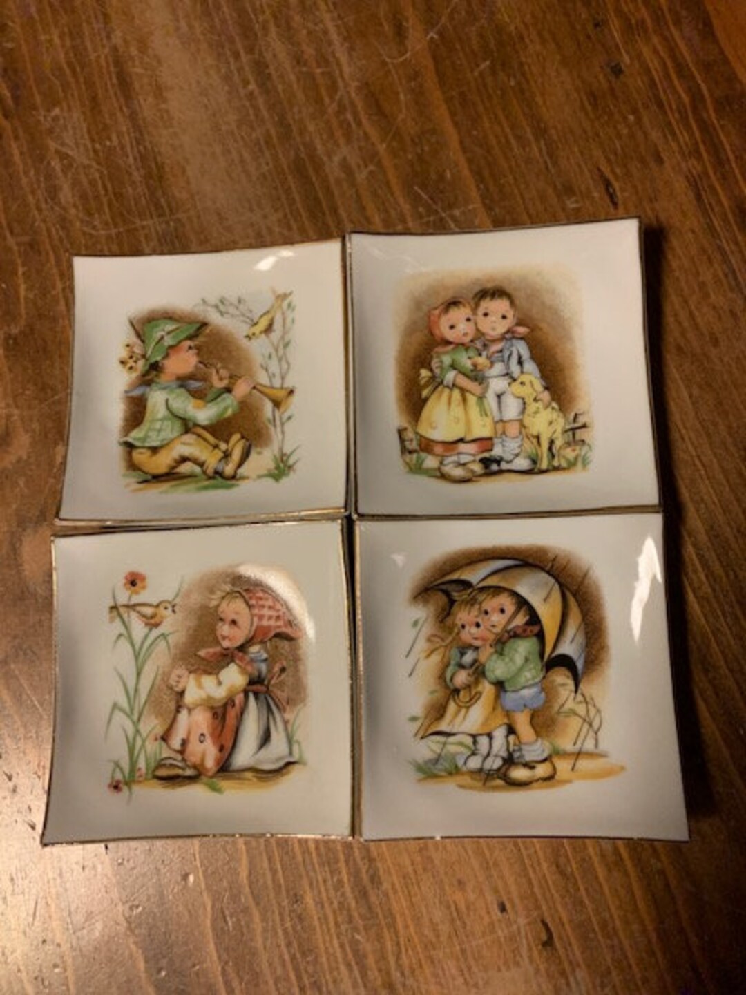 Vintage Set of 4 Hummel Like Wall Hangings - Etsy