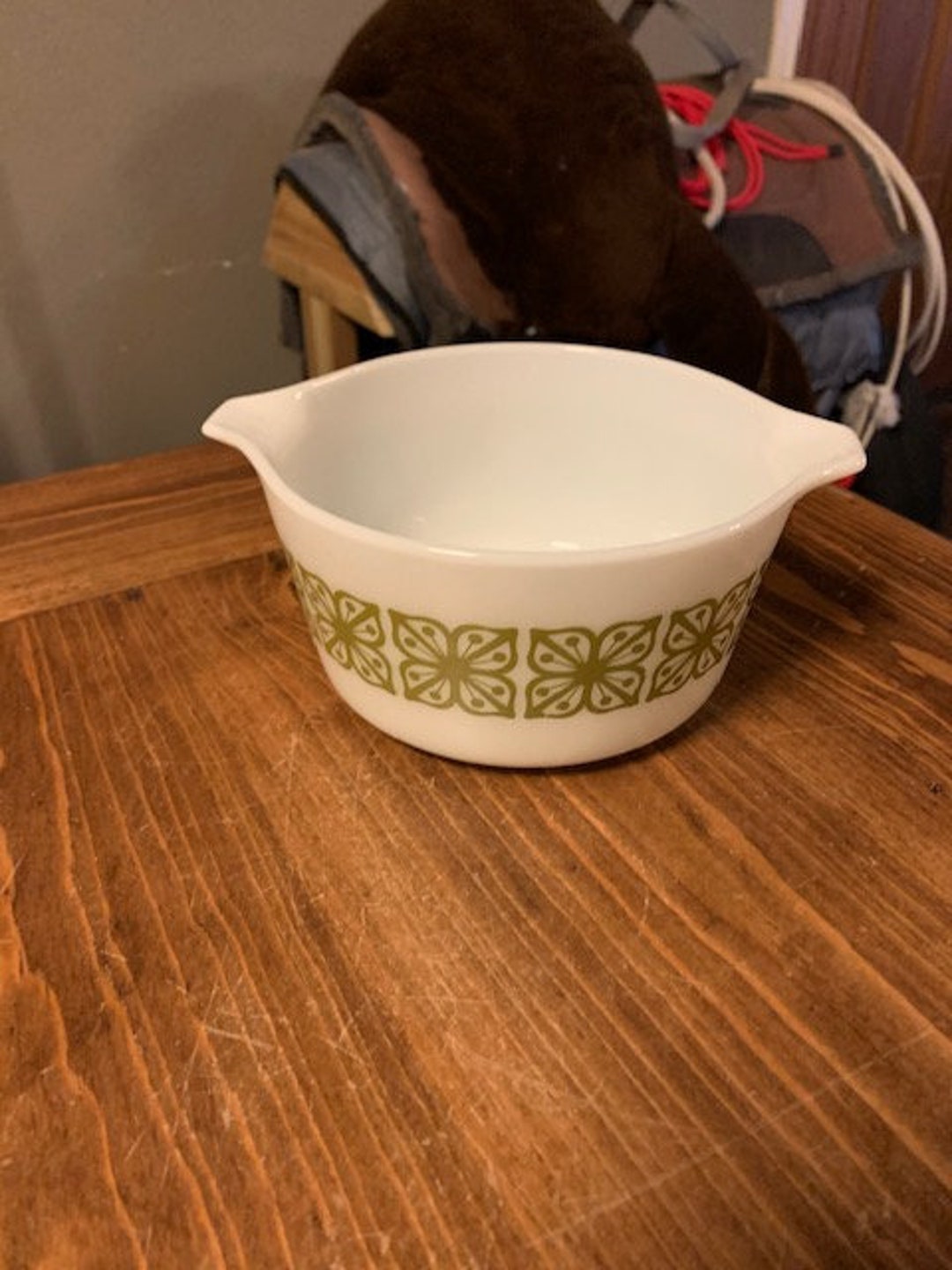 Pyrex Autumn Floral Verde, 1 Quart Round Casserole (#473) - Etsy