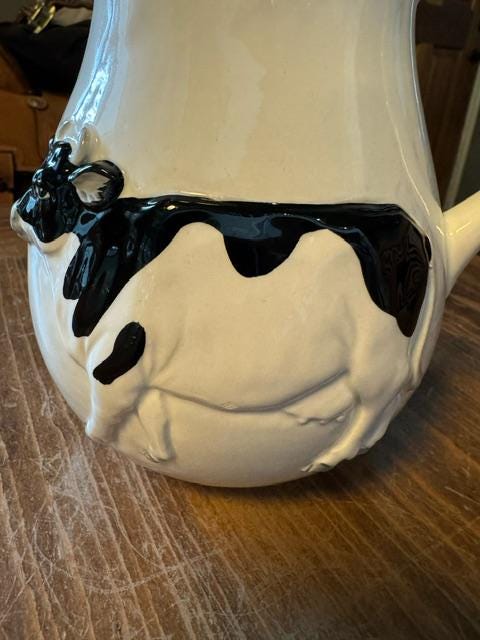 Vintage Holstein Cow Pitcher by Otagiri - Etsy
