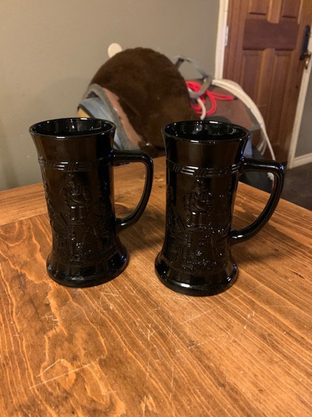 Indiana Glass Mugs Set of 2 Vintage, Beer Steins - Etsy