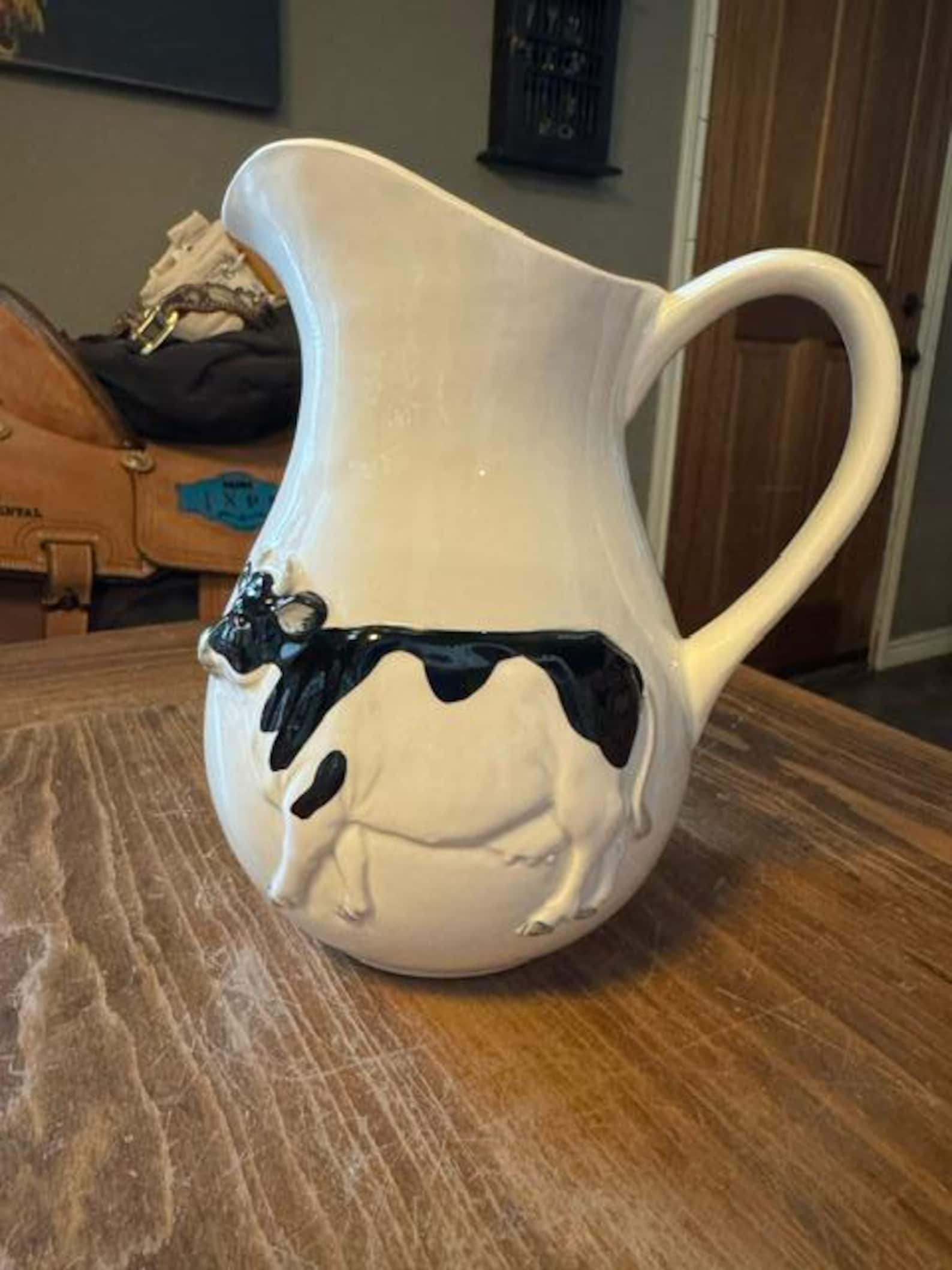 Vintage Holstein Cow Pitcher by Otagiri - Etsy