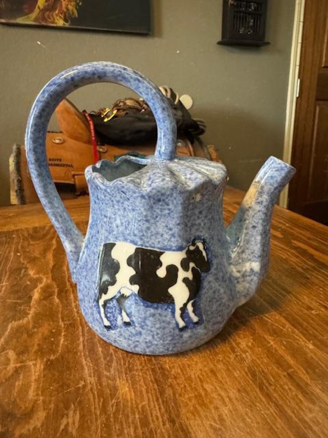 Vintage Blue Holstein Cow Pitcher - Etsy