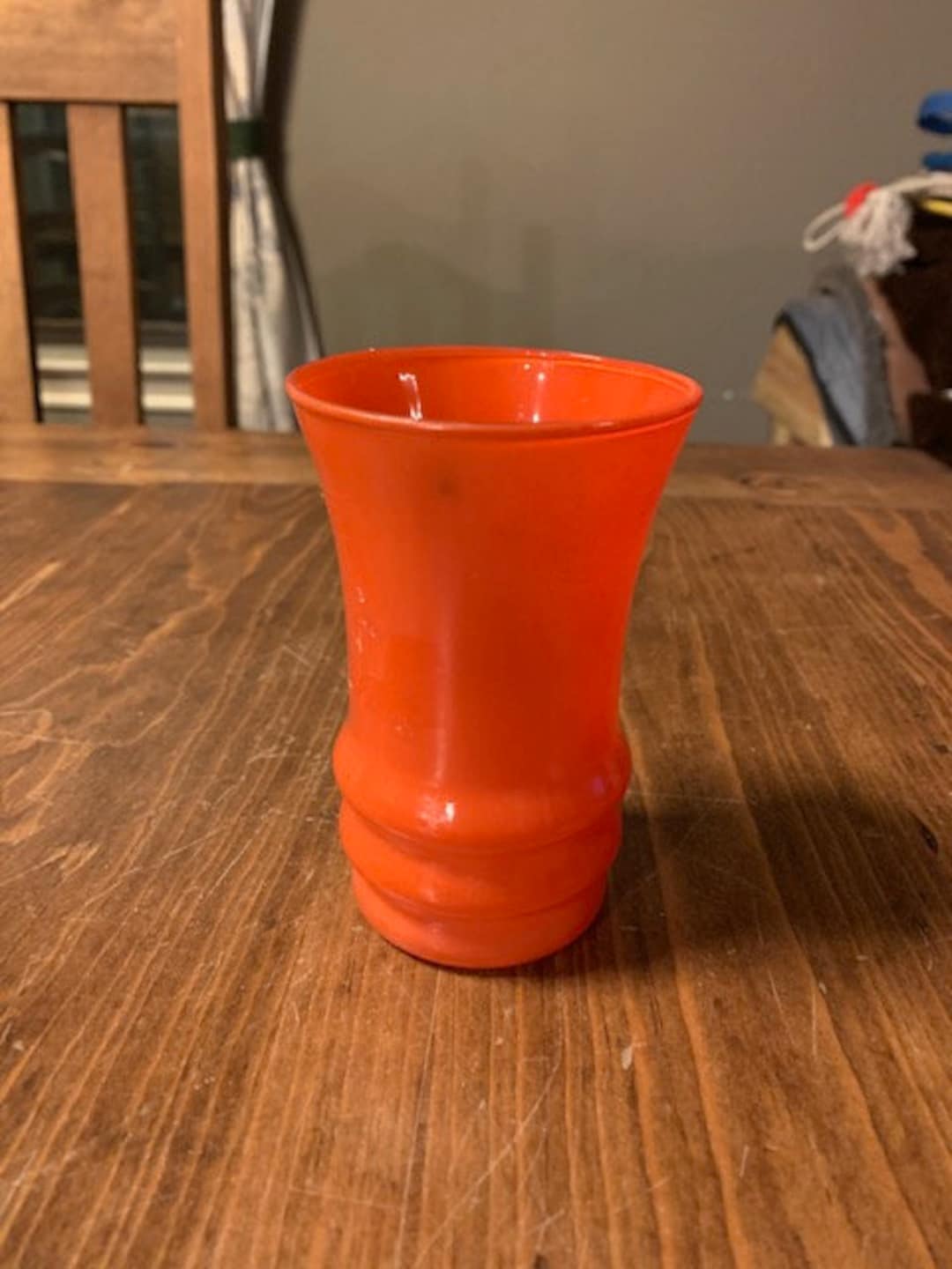 Orange Depression Glass Drinking Glass - Etsy