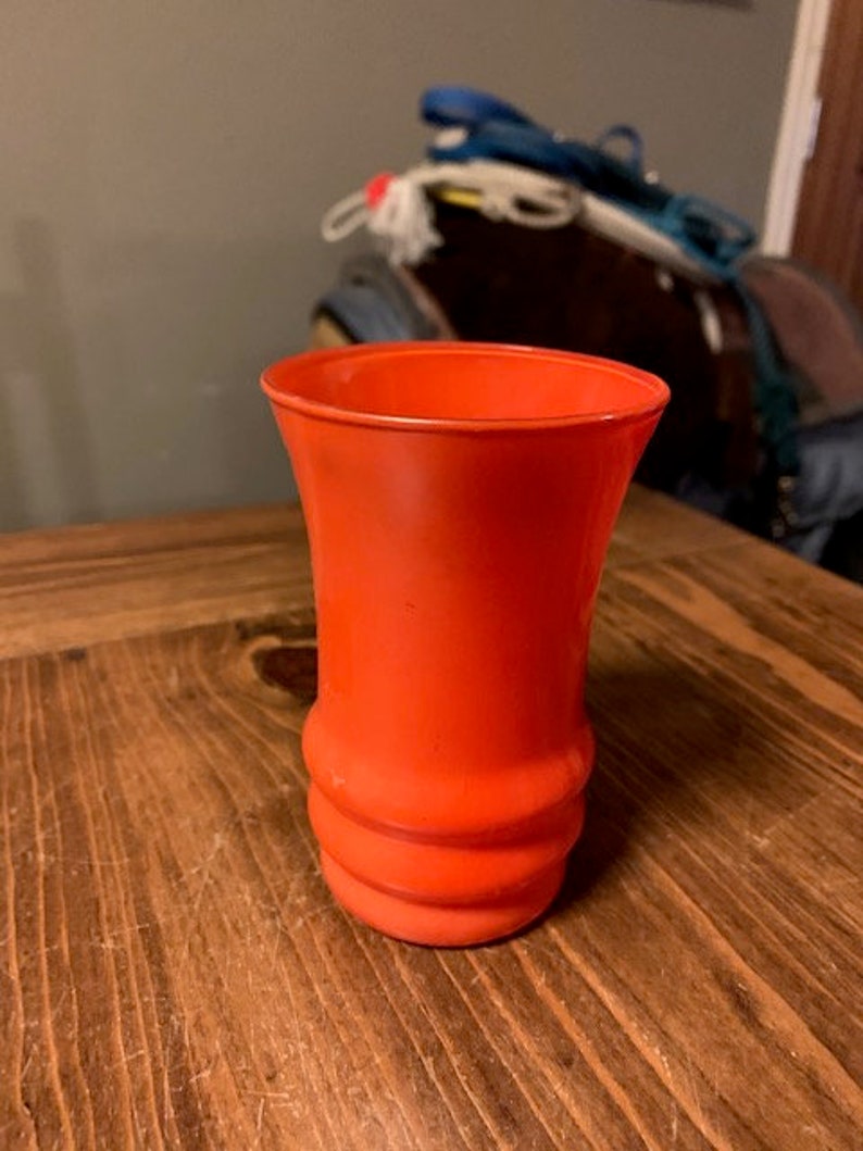 Orange Depression Glass Drinking Glass - Etsy