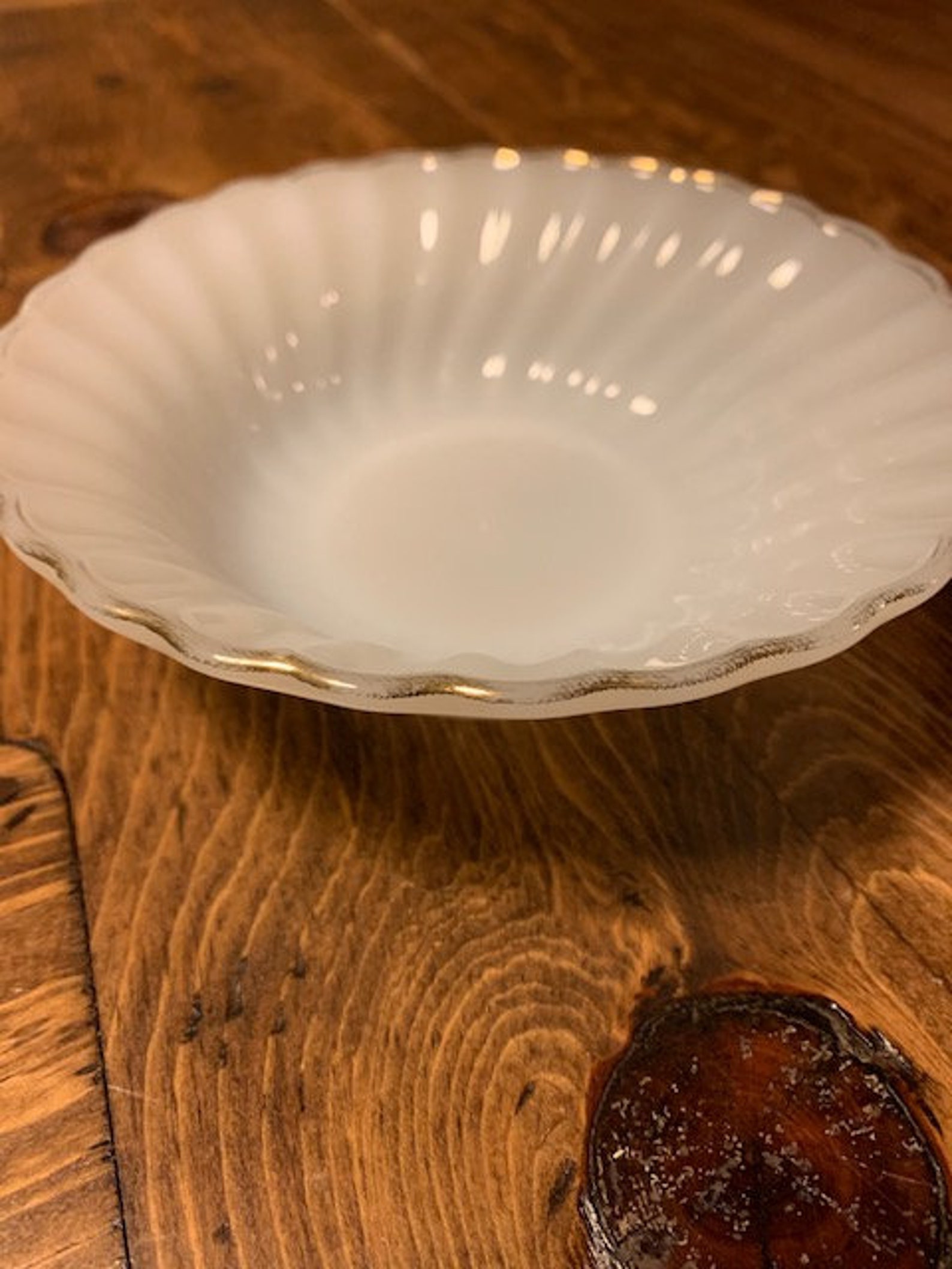 Vintage Fire King Bowl Gold Rim Fire King Milk Glass Soup | Etsy