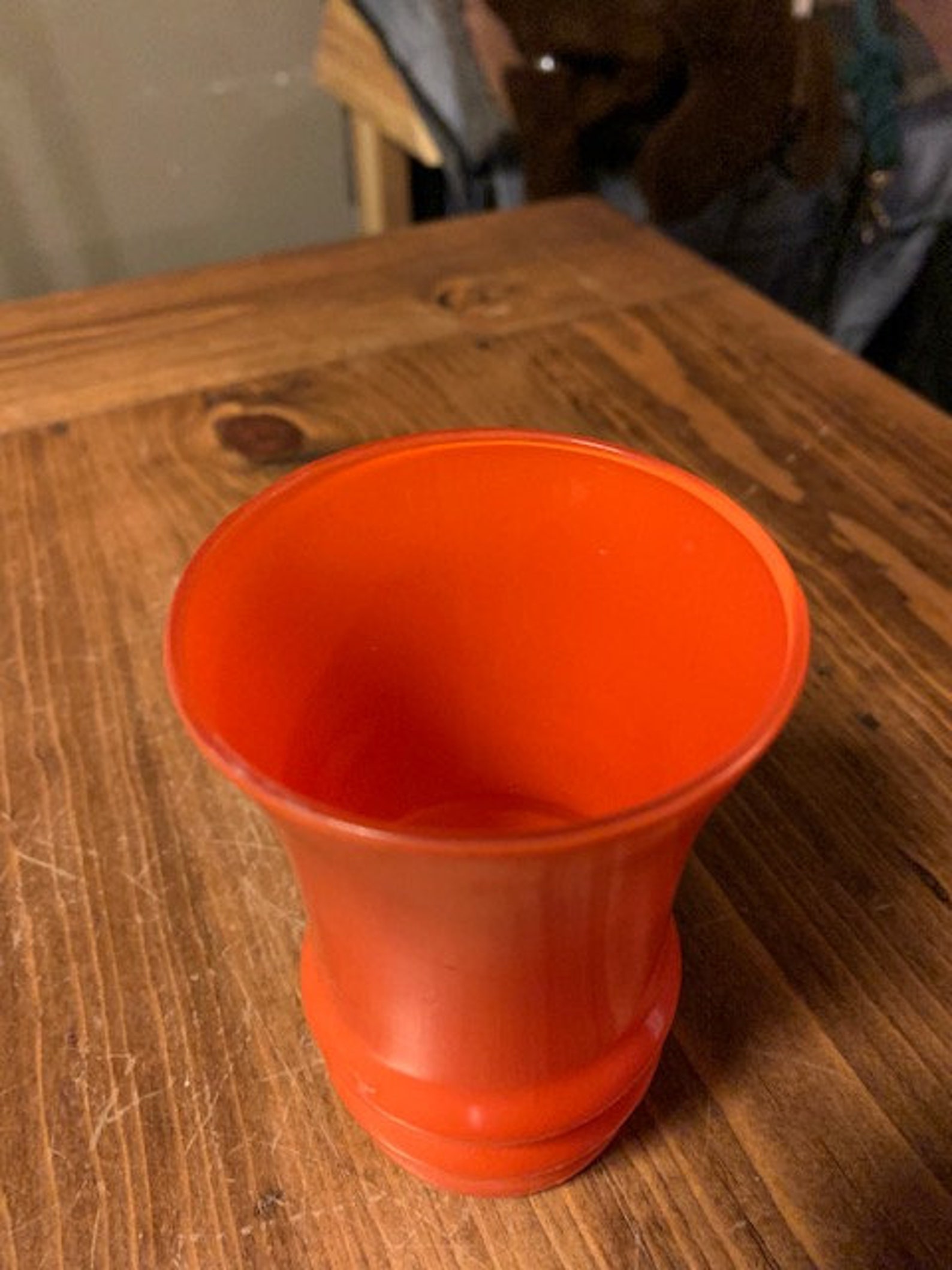 Orange Depression Glass Drinking Glass - Etsy