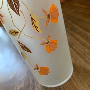 Vintage Fall Leaves Frosted Drinking Glass - Etsy