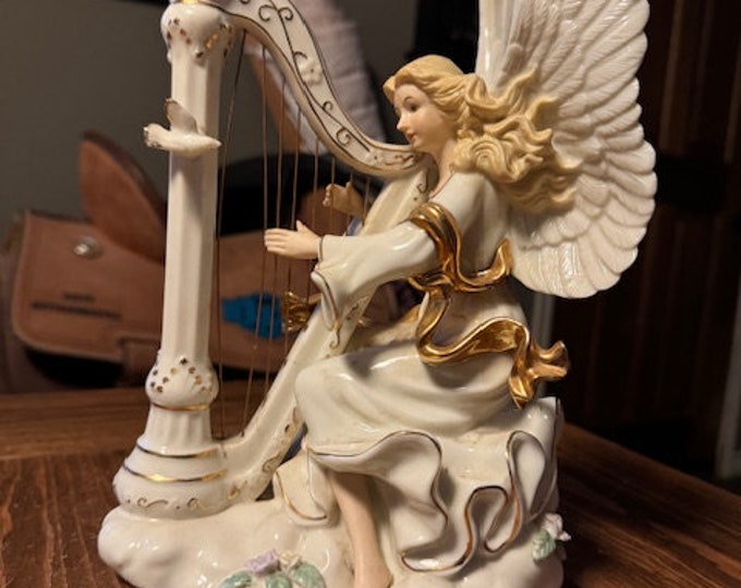 Angel Harp Music Box Playing Wind Beneath My Wings - Etsy