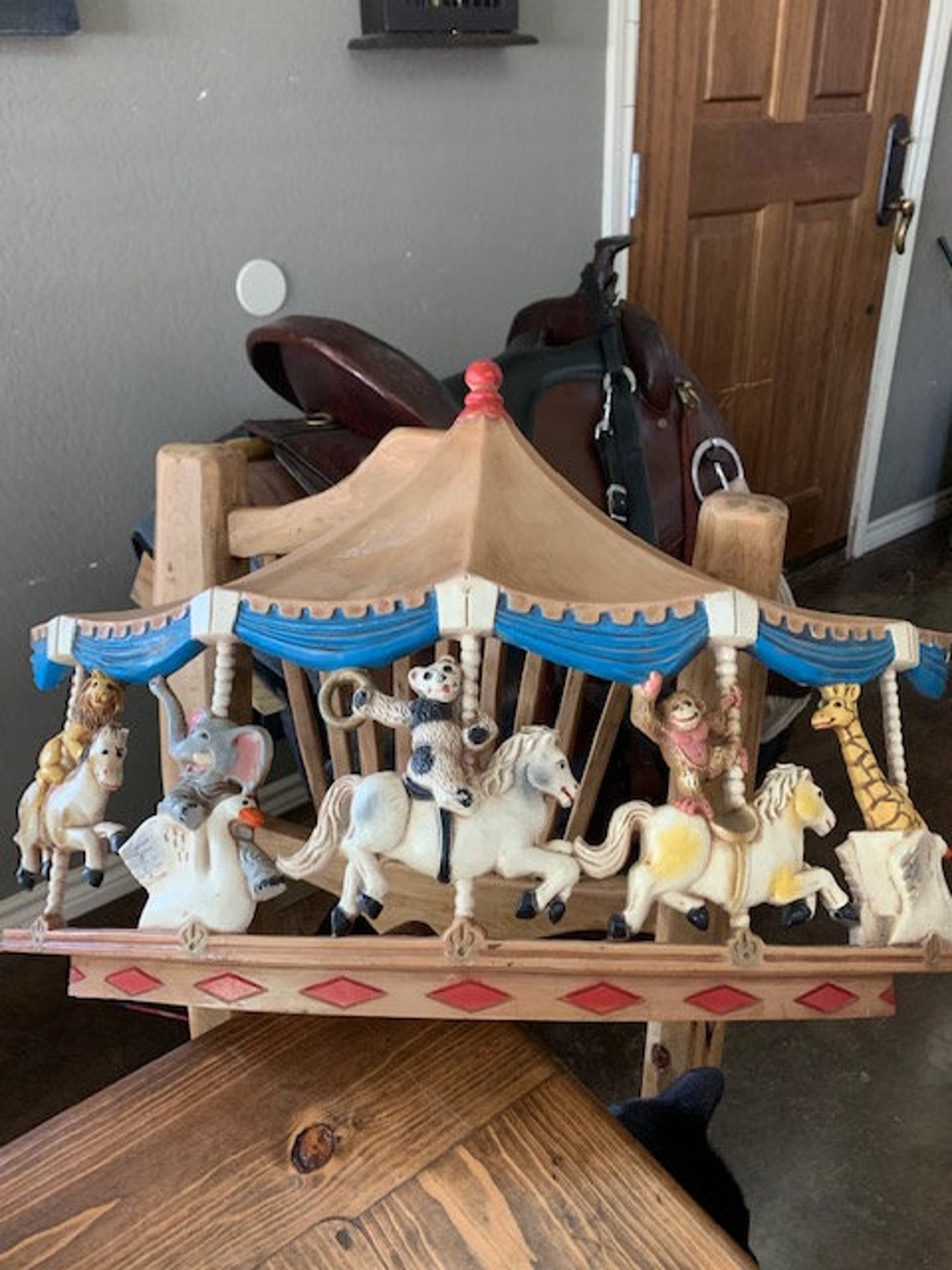 Merry-go-round Carousel Plastic Wall Hanging by Universal - Etsy