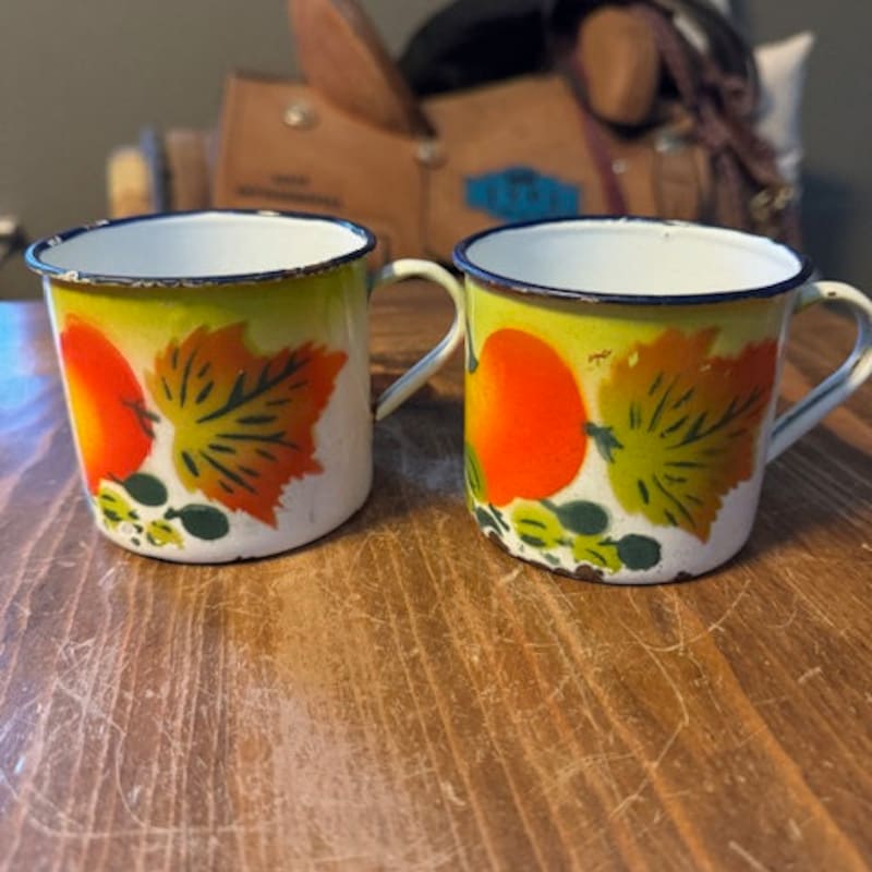 Enamelware Cups - Etsy