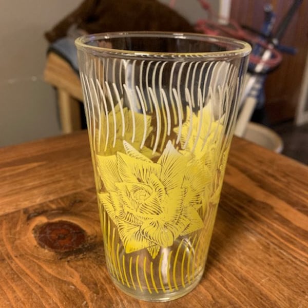 Yellow Drinking Glasses - Etsy