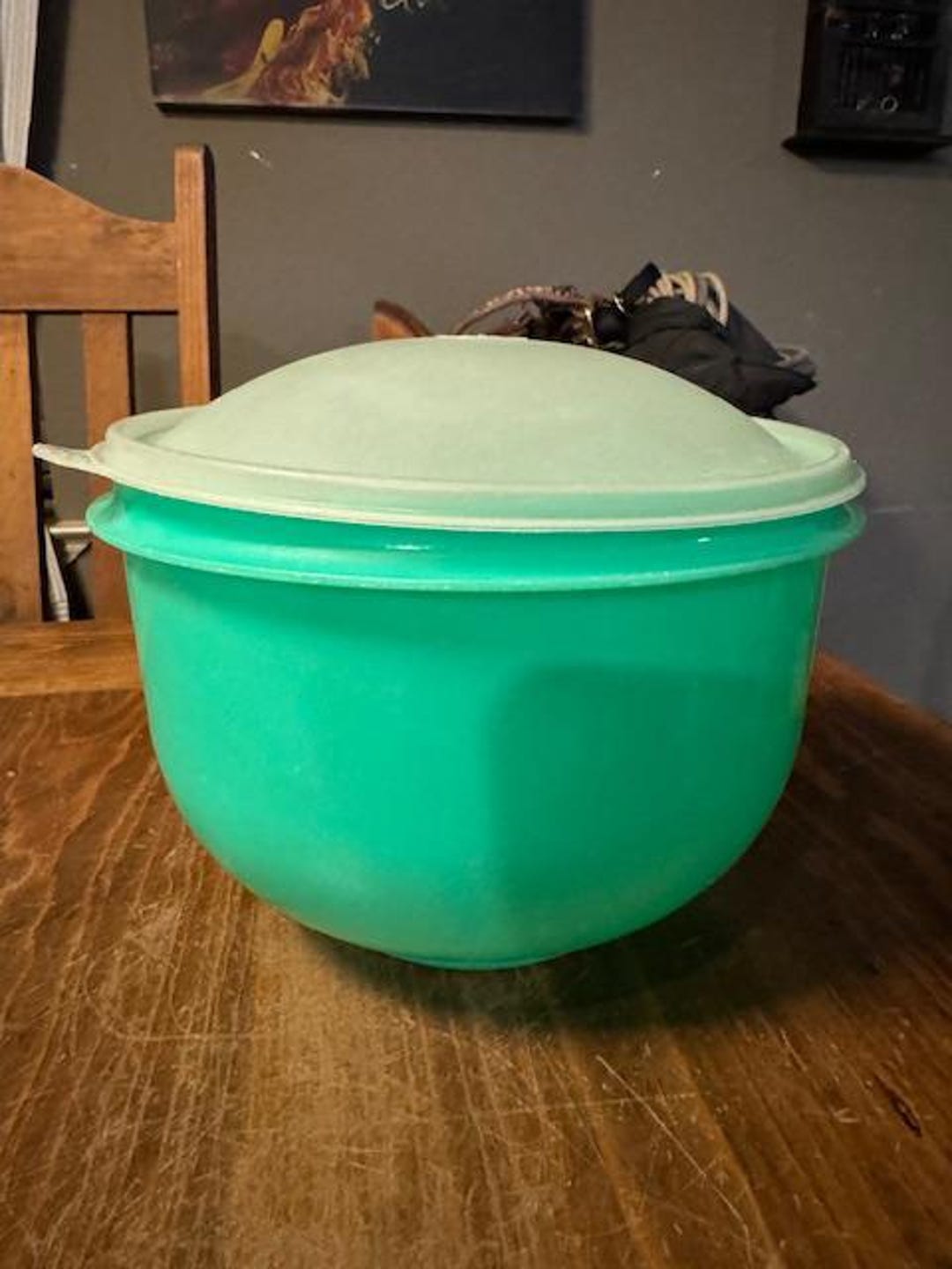 Vintage Tupperware Lettuce Keeper Crisper # 1424 Green W Clear Lid ...