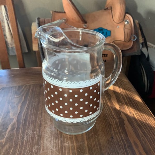 Dot Glass Pitcher - Etsy