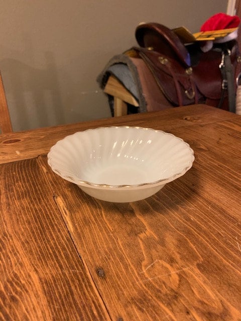 Vintage Fire King Bowl Gold Rim Fire King Milk Glass Soup | Etsy