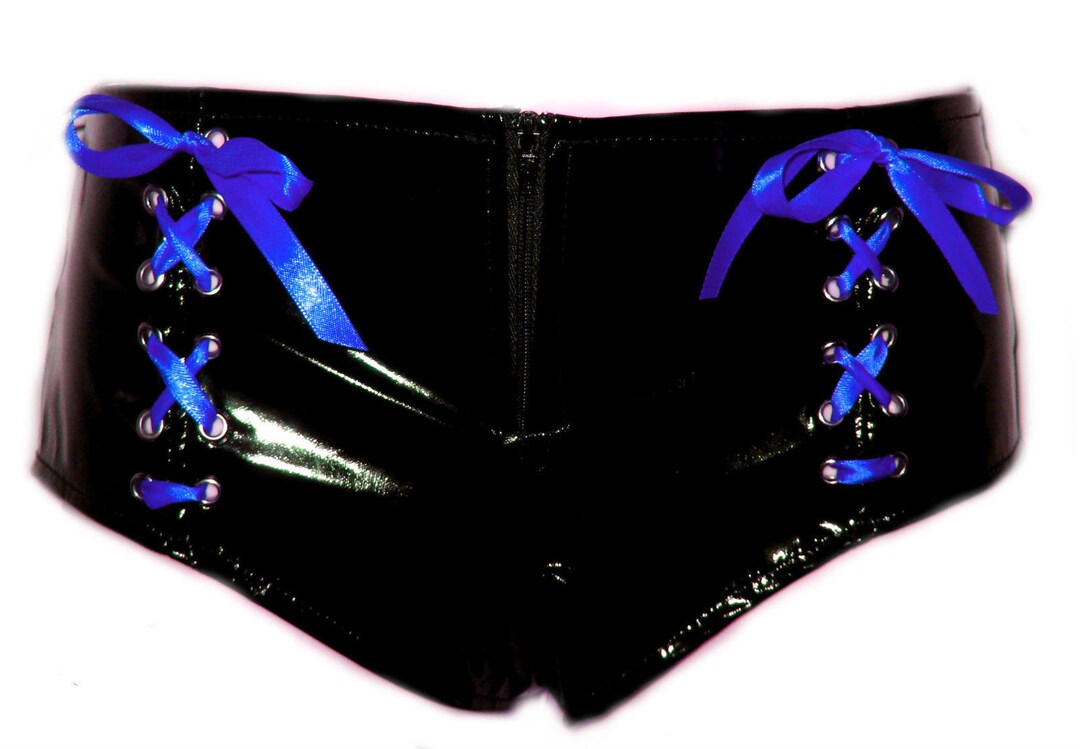 PVC Mini Hotpants Black Shorts Fetish Clubwear Sizes 6-30 Made - Etsy