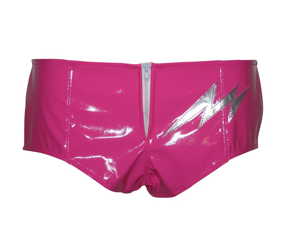 Ladies PVC Pink Red and Black Hotpants Sexy Shorts All Sizes - Etsy