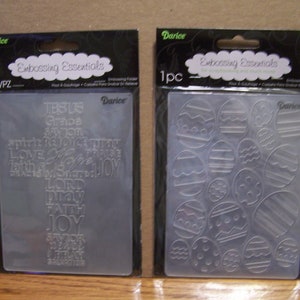 Darice Easter Egg background embossing folder Easter Cross | Etsy