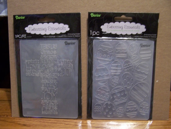 Darice Easter Egg background embossing folder Easter Cross | Etsy