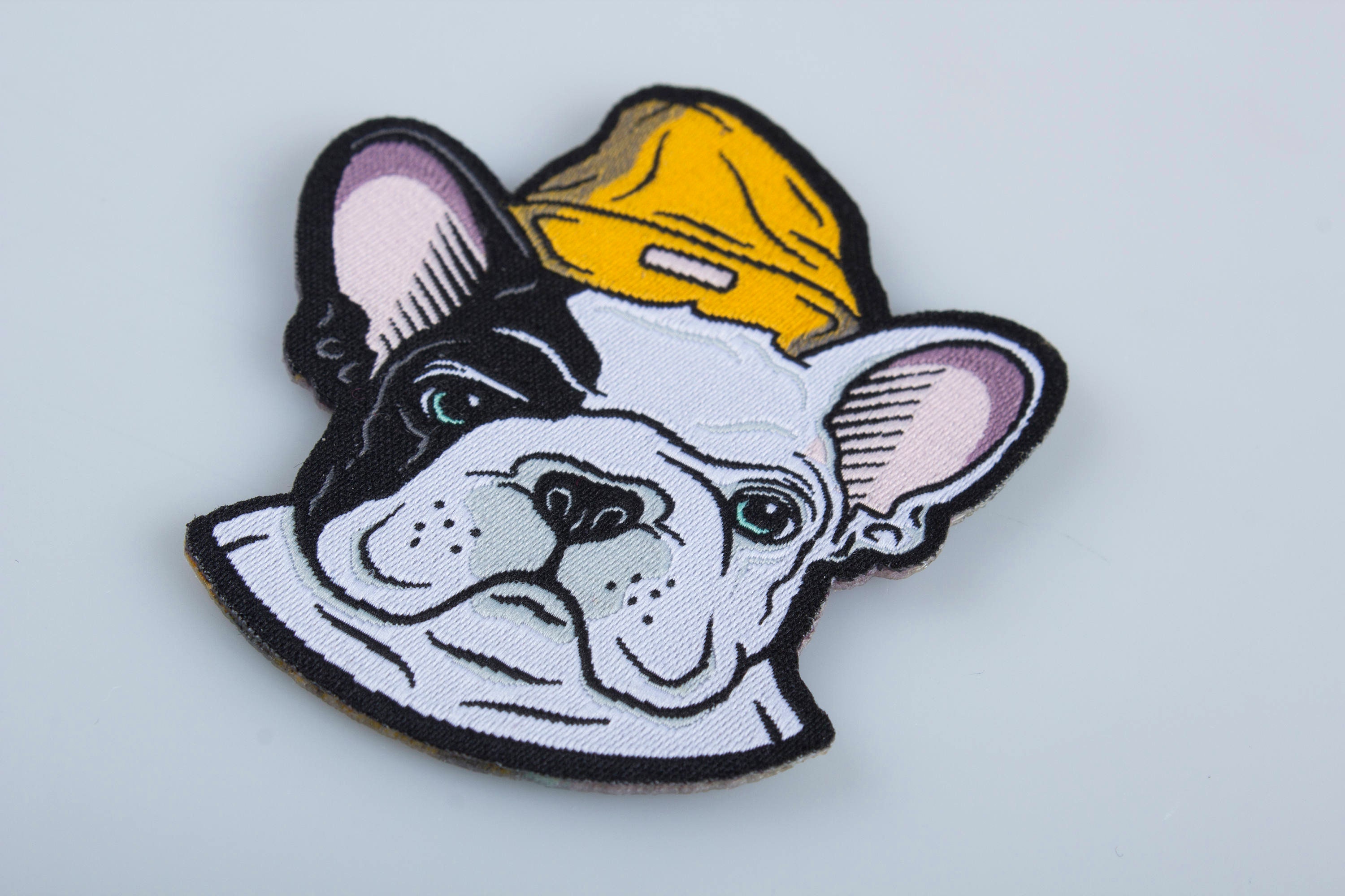 Hipster Frenchie Woven Patch by Hello INK | Etsy