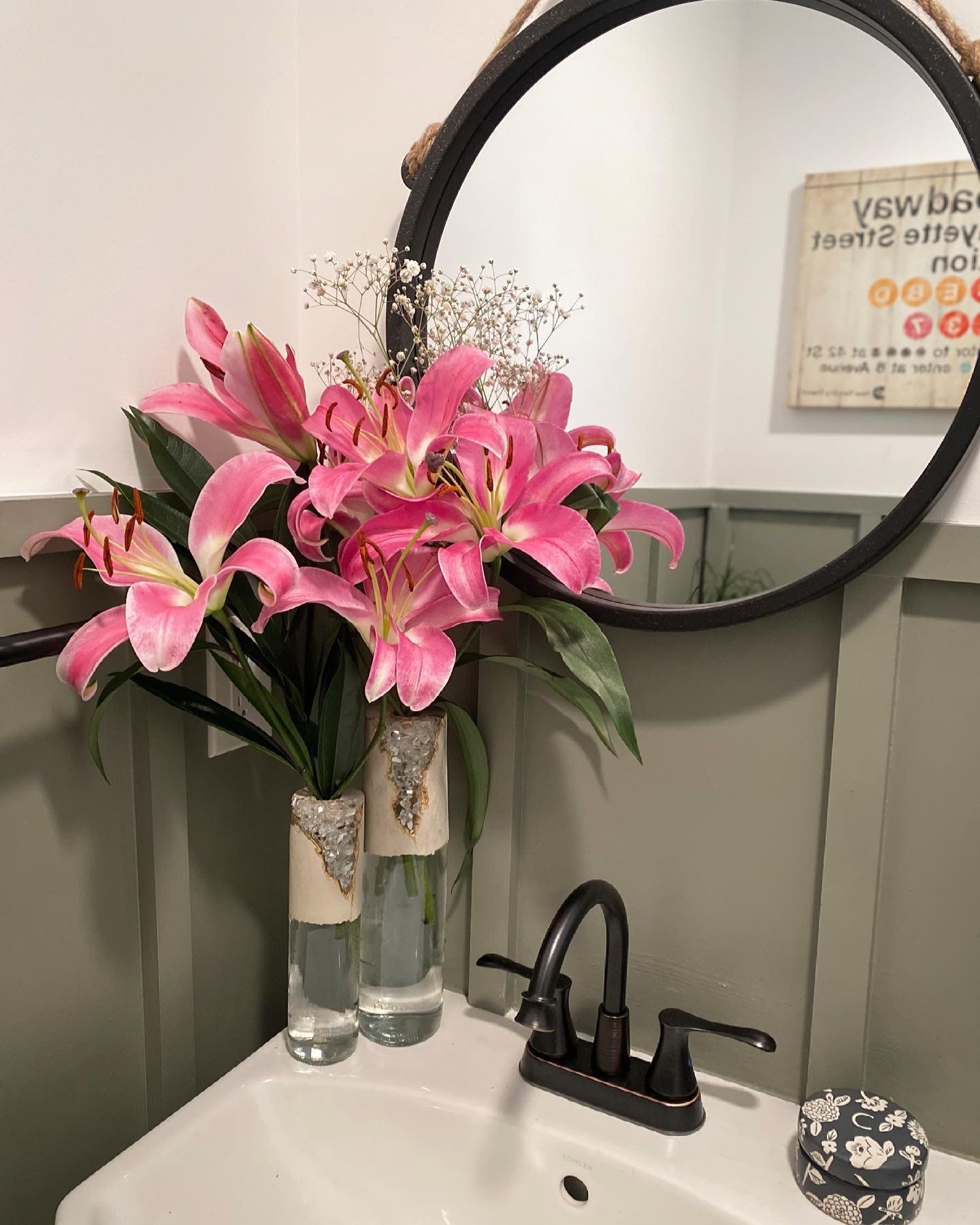 Handmade geode planter crystal rock glass concrete vase | Etsy