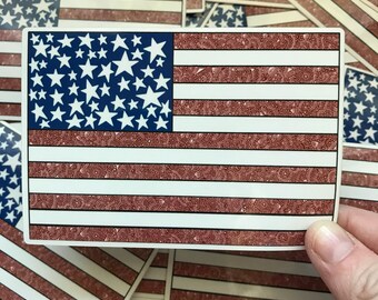 6 Mini American Flag Stickers USA Vinyl Die Cut License Plate - Etsy
