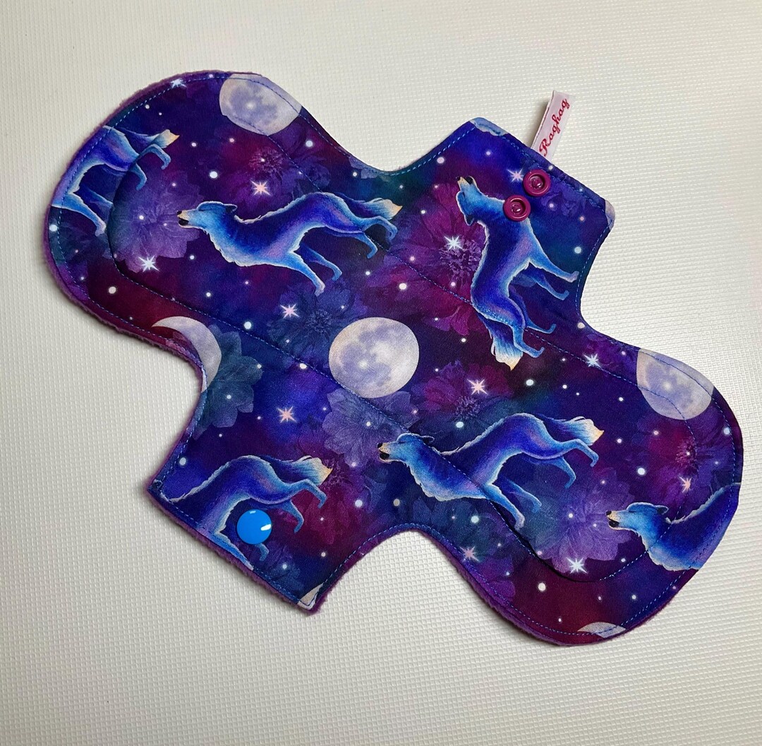 Lunar Wolf Cloth Pads, Antimicrobial Zorb Core, Various Lengths - Etsy