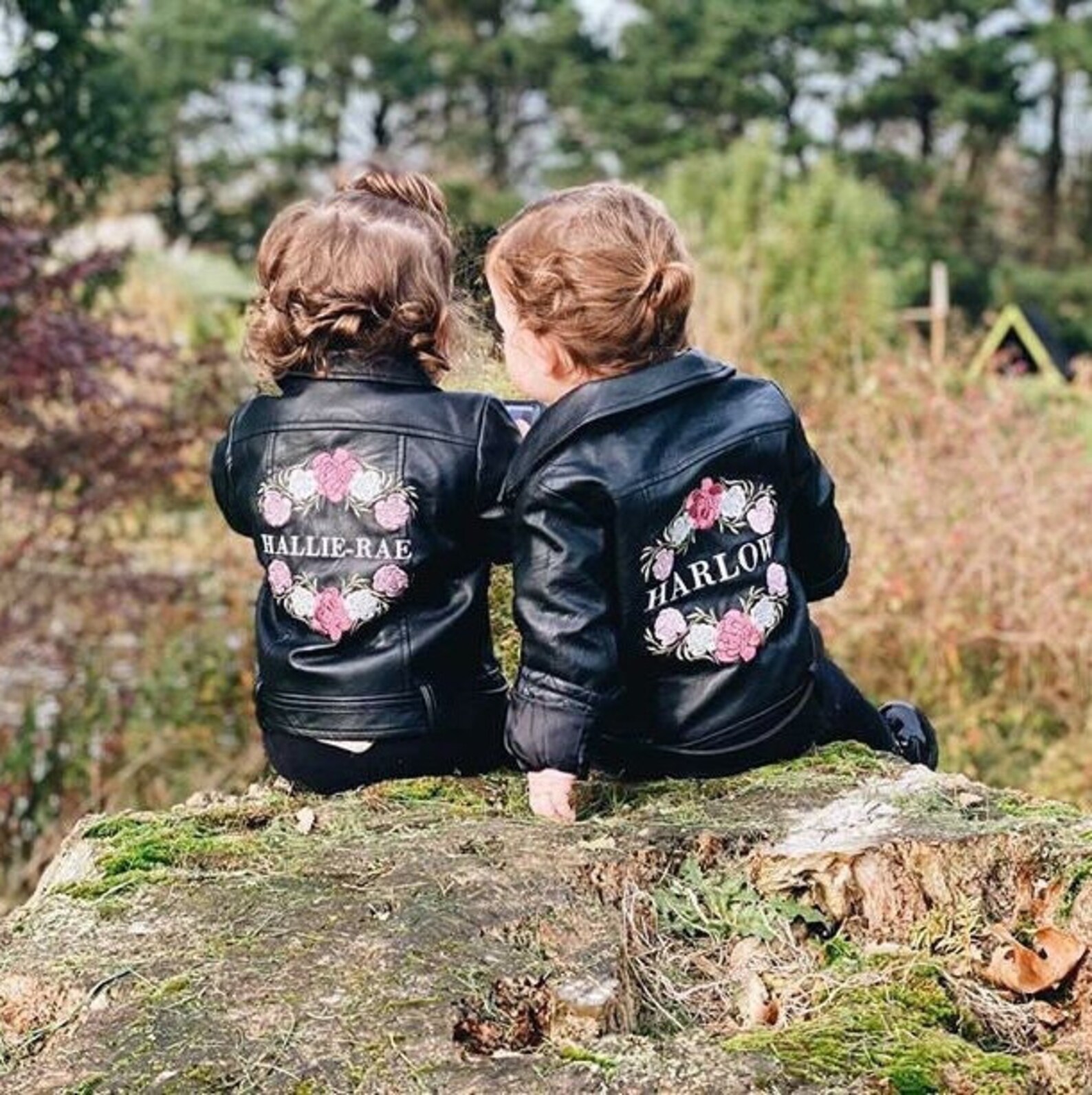 Custom Name Jacket Kid Leather Jacket Floral Wreath Flower - Etsy