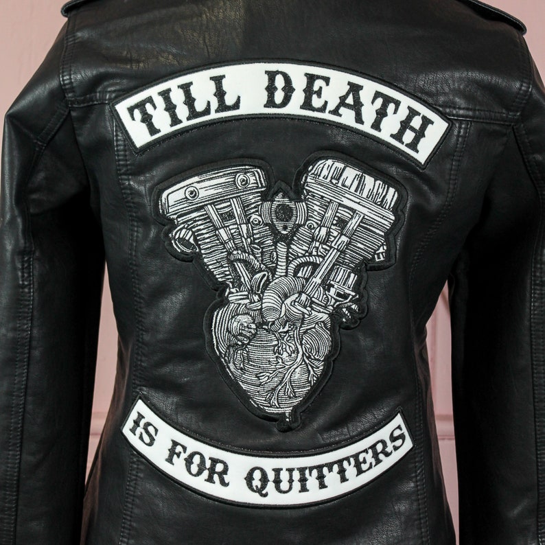 Motor Bike Anatomical Heart Love Bones Skull Bride Leather Jacket ...
