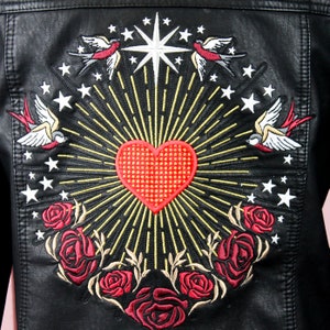 Valentines Heart Bride Leather Jacket Stunning Bridal Cover up Custom ...