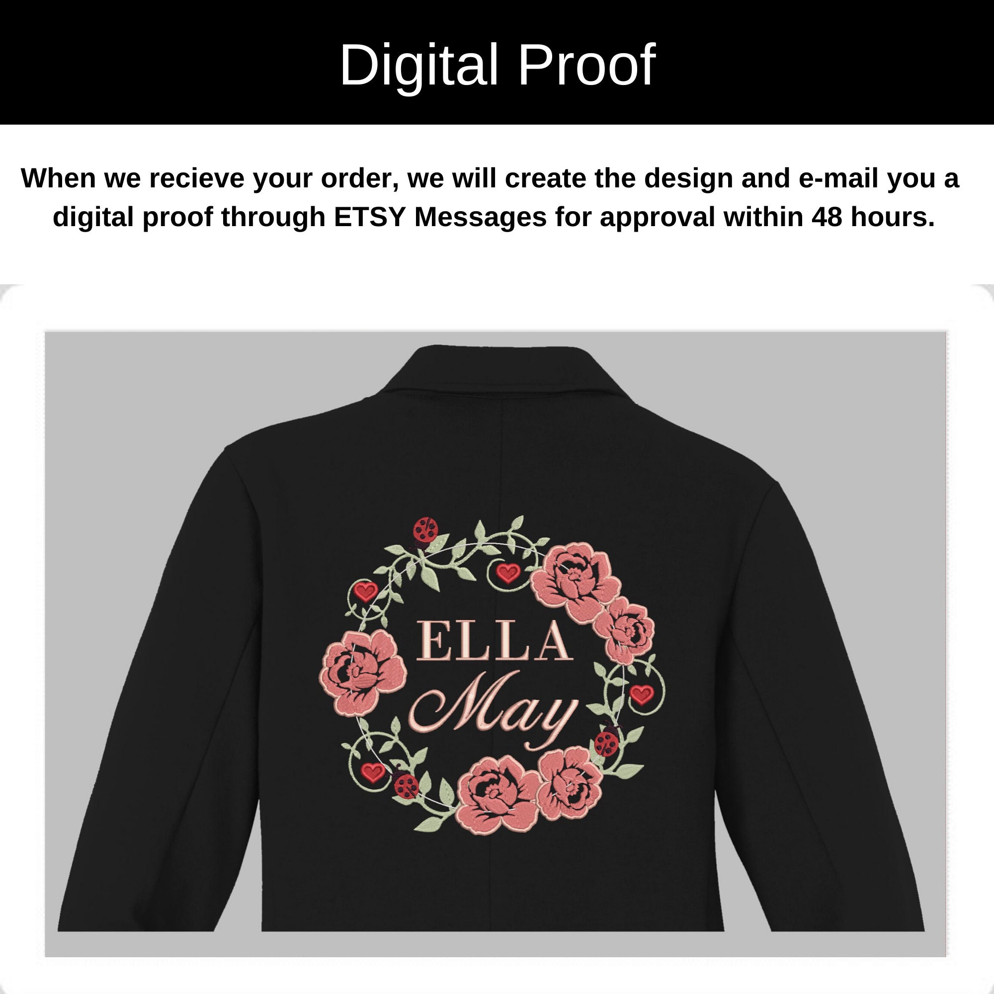 Custom Name Jacket Kid Leather Jacket Floral Wreath Flower - Etsy UK