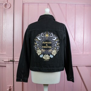 Custom Denim Jacket Moon Stars Wedding Bridal Cover up Custom Bride ...