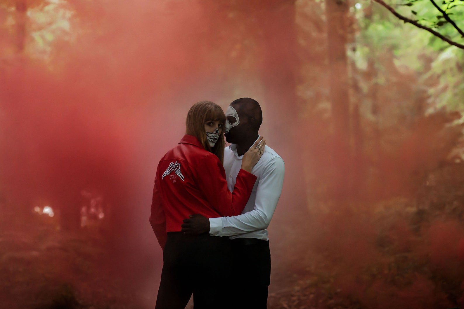 Till Death Skeleton Pinky Promise Red Faux Biker Leather - Etsy UK