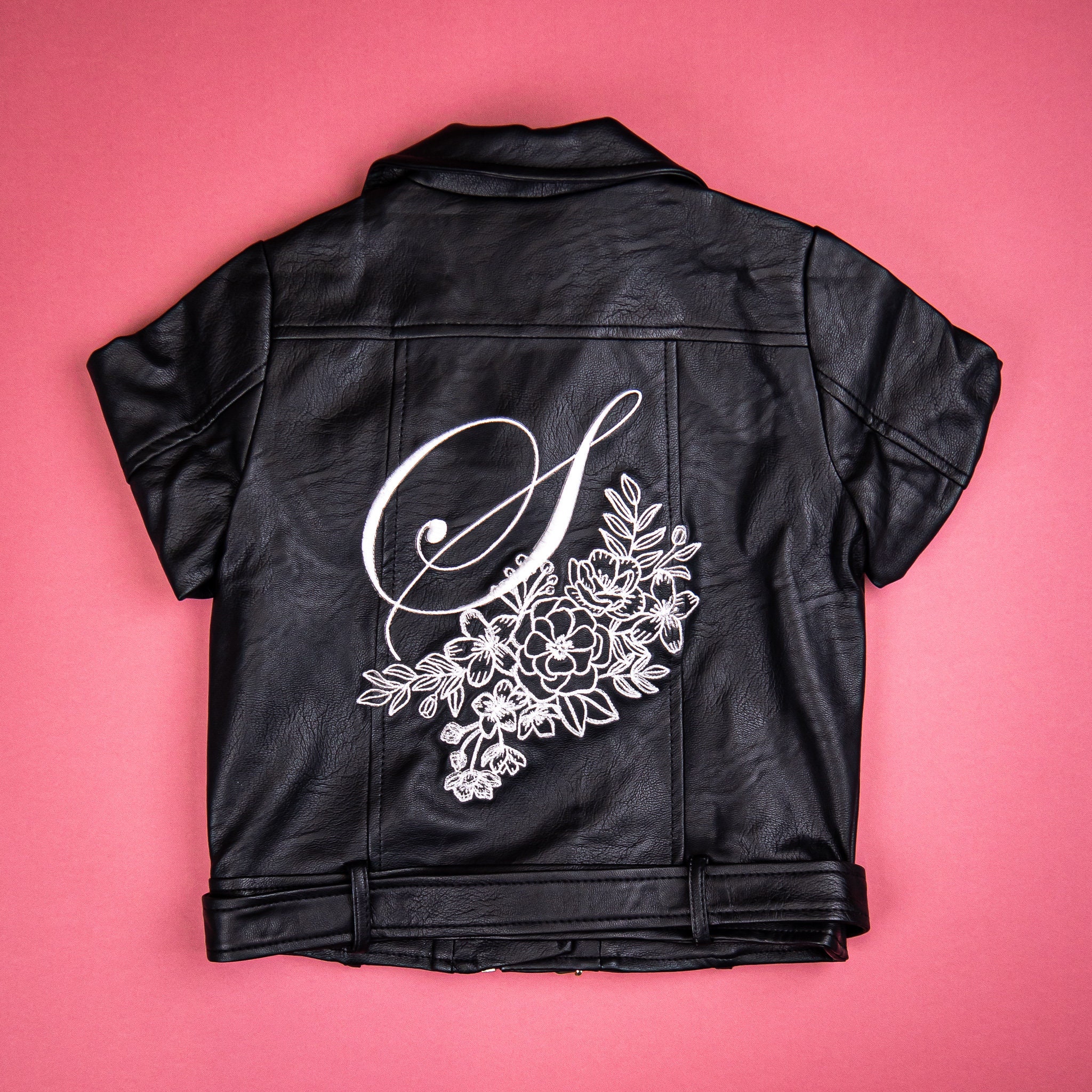 custom-flower-girl-leather-embroidered-kid-s-name-jacket-etsy