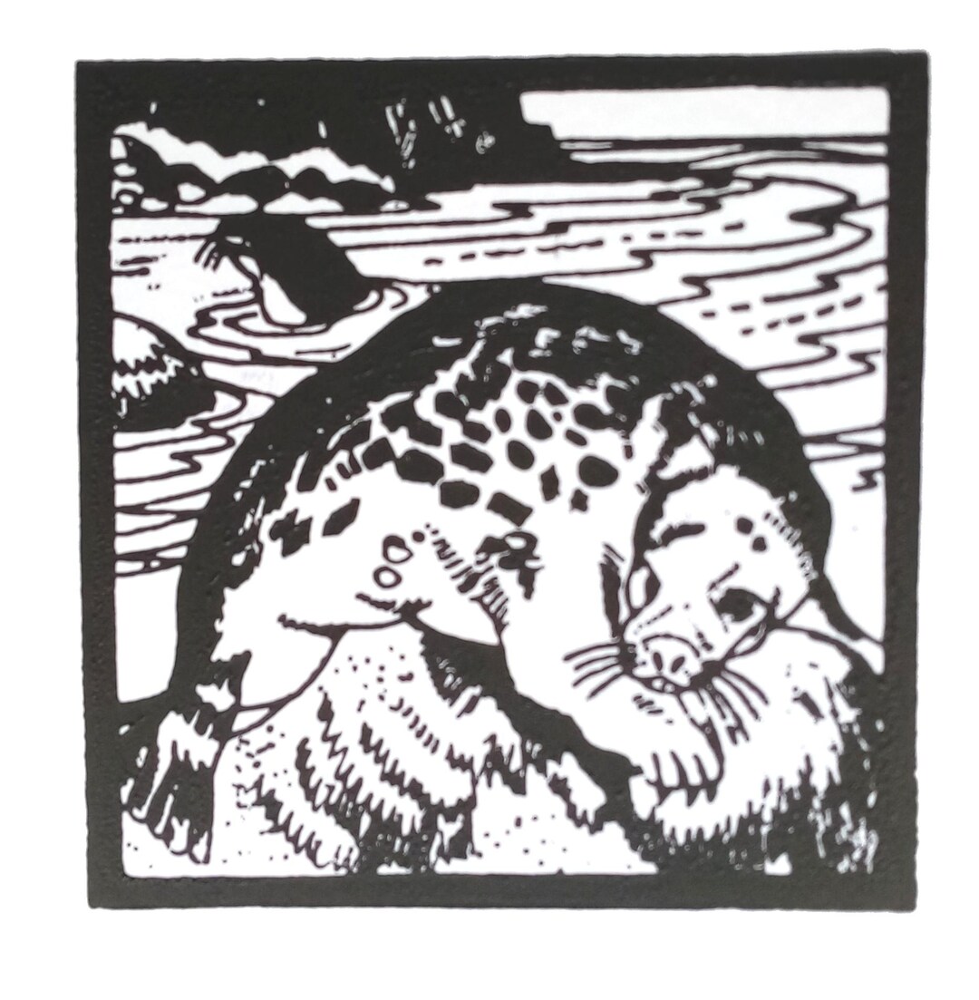 Linocut Ink – Seal : an Original Art Print, Hand Carved and Hand ...