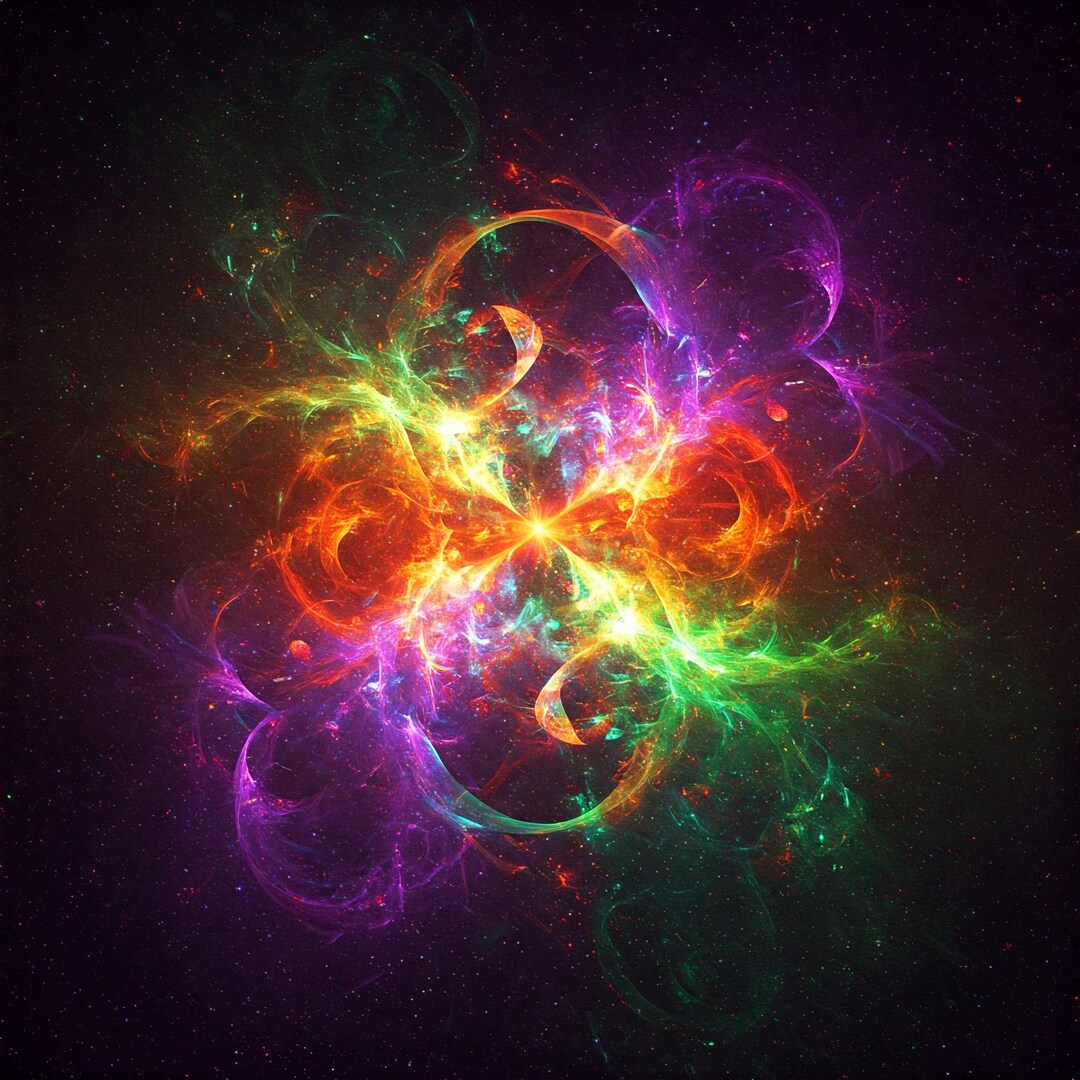 Cosmic Dreamscape, Instant Download, Contemporary Style, Vibrant Cosmic ...