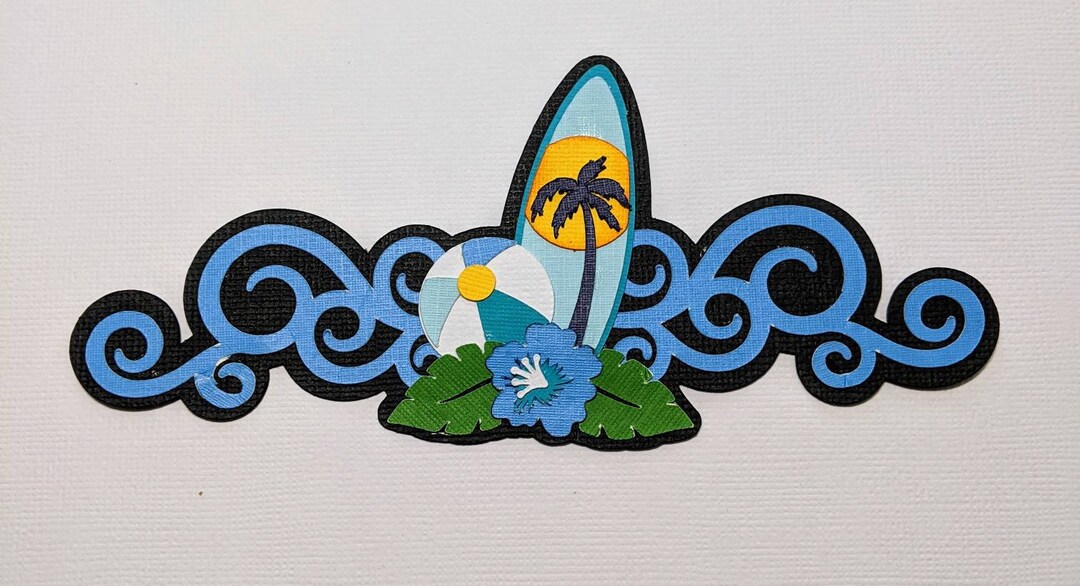 Surf Board Border Die Cut Kit - Etsy