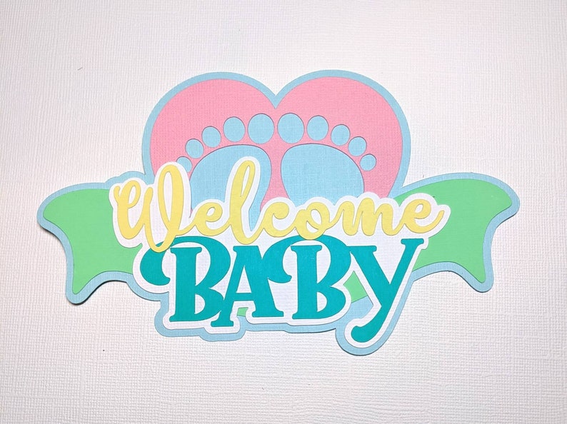 Welcome Baby Title Die Cut Kit - Etsy