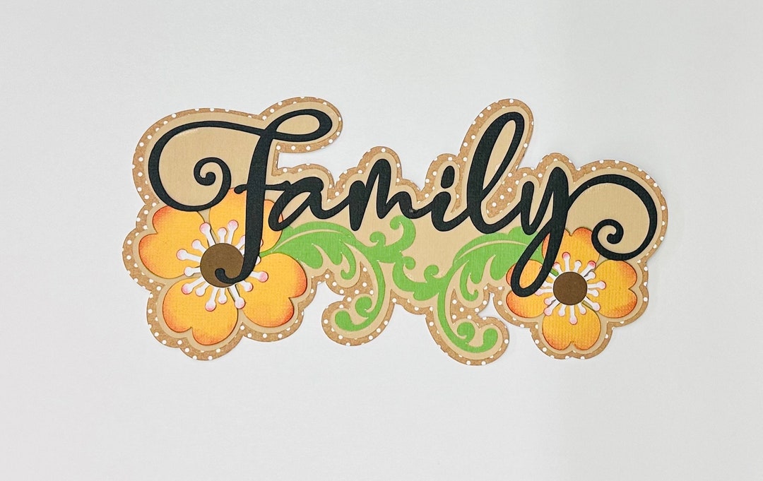 Family Title Die Cut Kit - Etsy