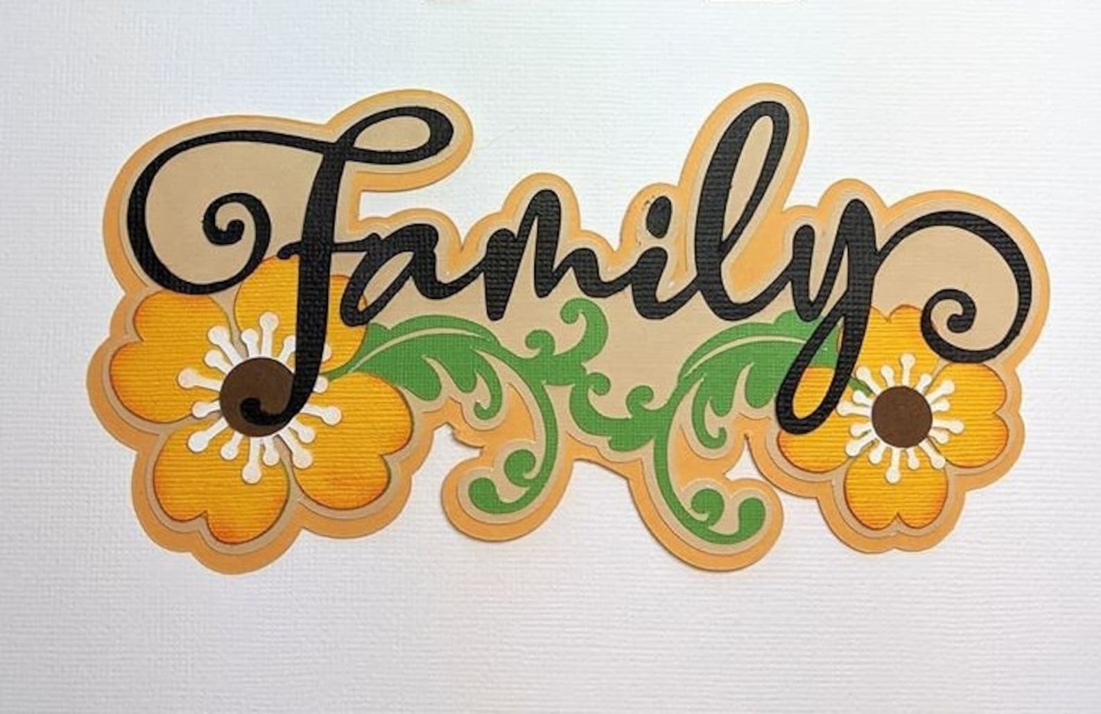 Family Title Die Cut Kit - Etsy