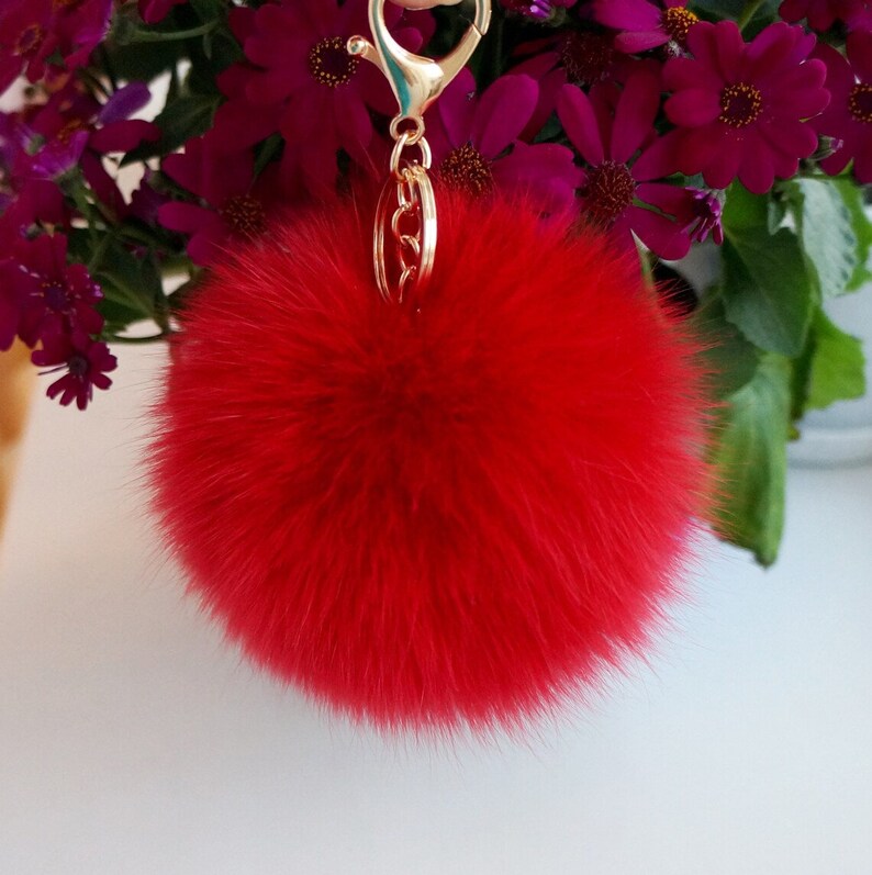 Fur Keychain/ Bag Charm Keyring/ Fluffy Fur Key Chain/fox Fur - Etsy