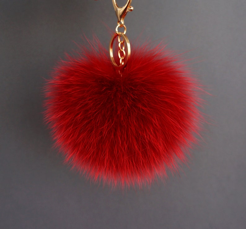 Fur Keychain/ Bag Charm Keyring/ Fluffy Fur Key Chain/fox Fur | Etsy