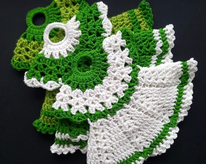 Dress Pot Holder, Crochet Pot Holder, Handmade Hot Pad, Crocheted Hot ...
