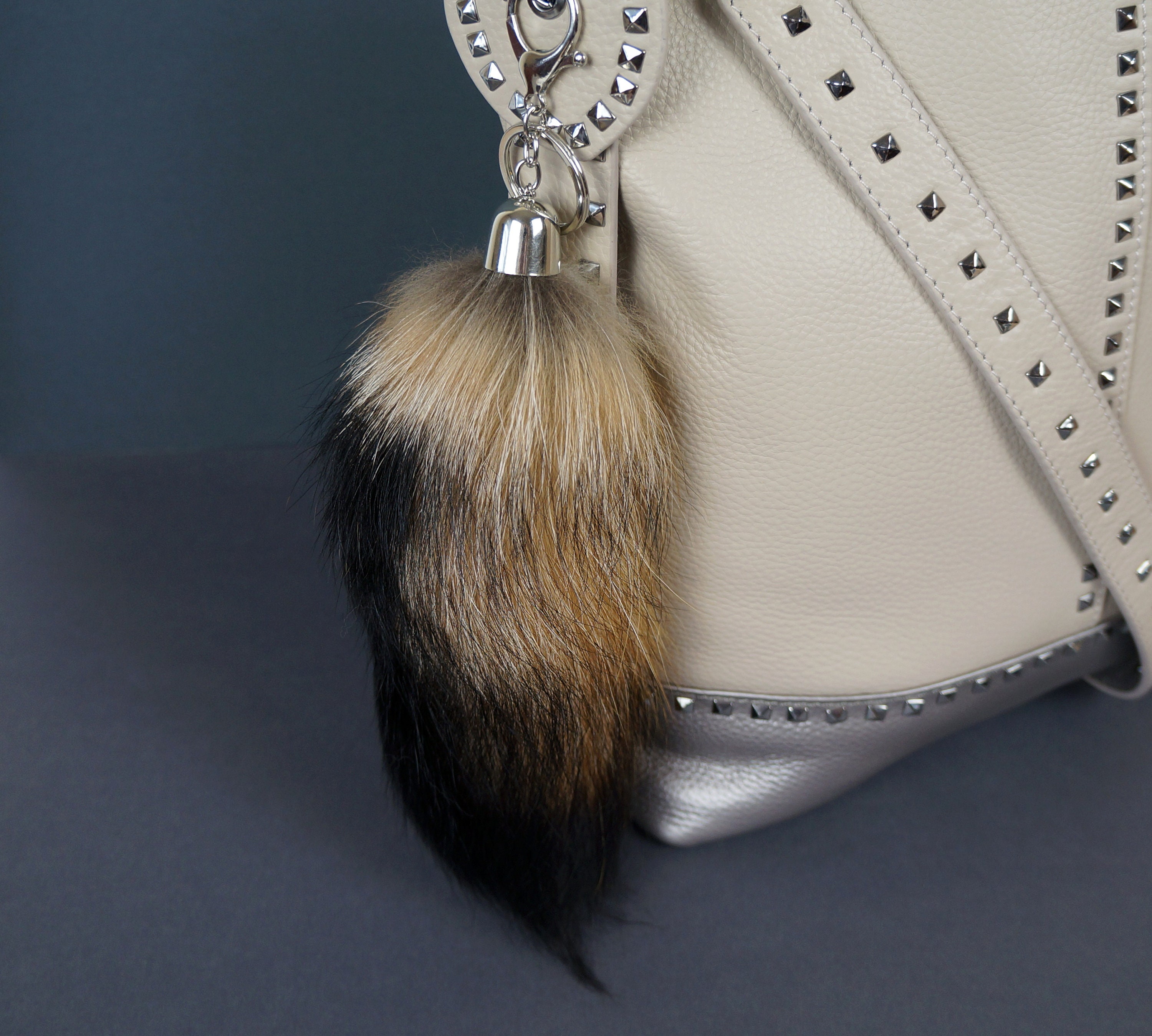 Tail Keychain Fur Keychain Raccoon Tail Raccoon Tail - Etsy